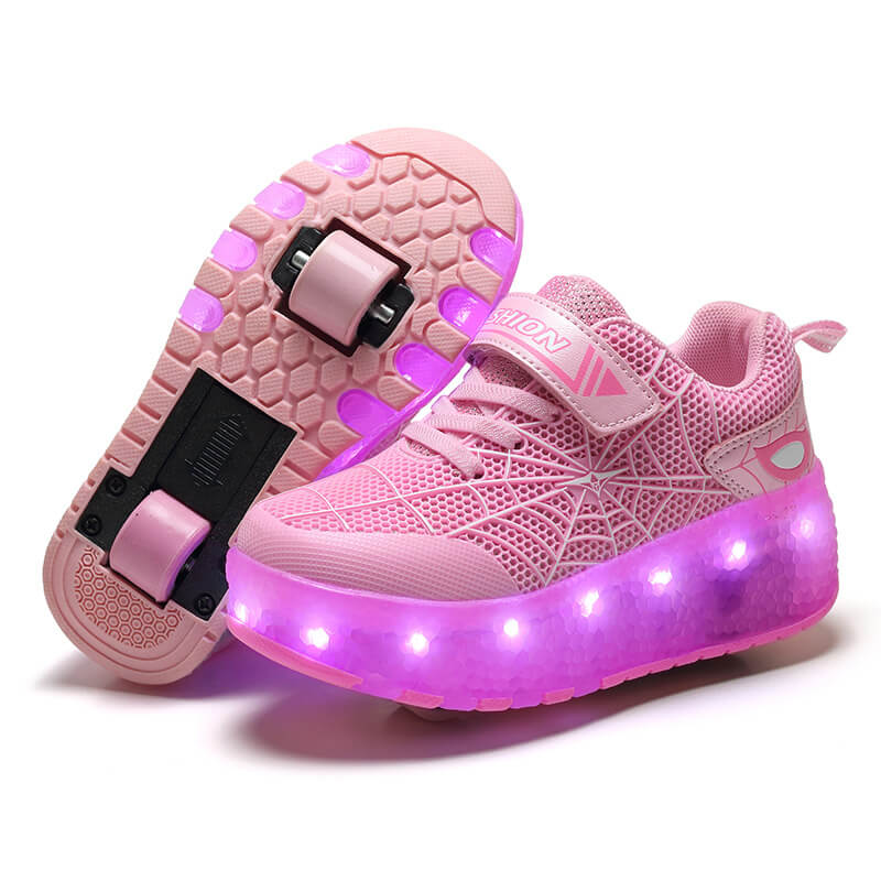 Glowys Superhero Max Kids Roller Shoes - 2-in-1 Light-Up Sneakers with ...